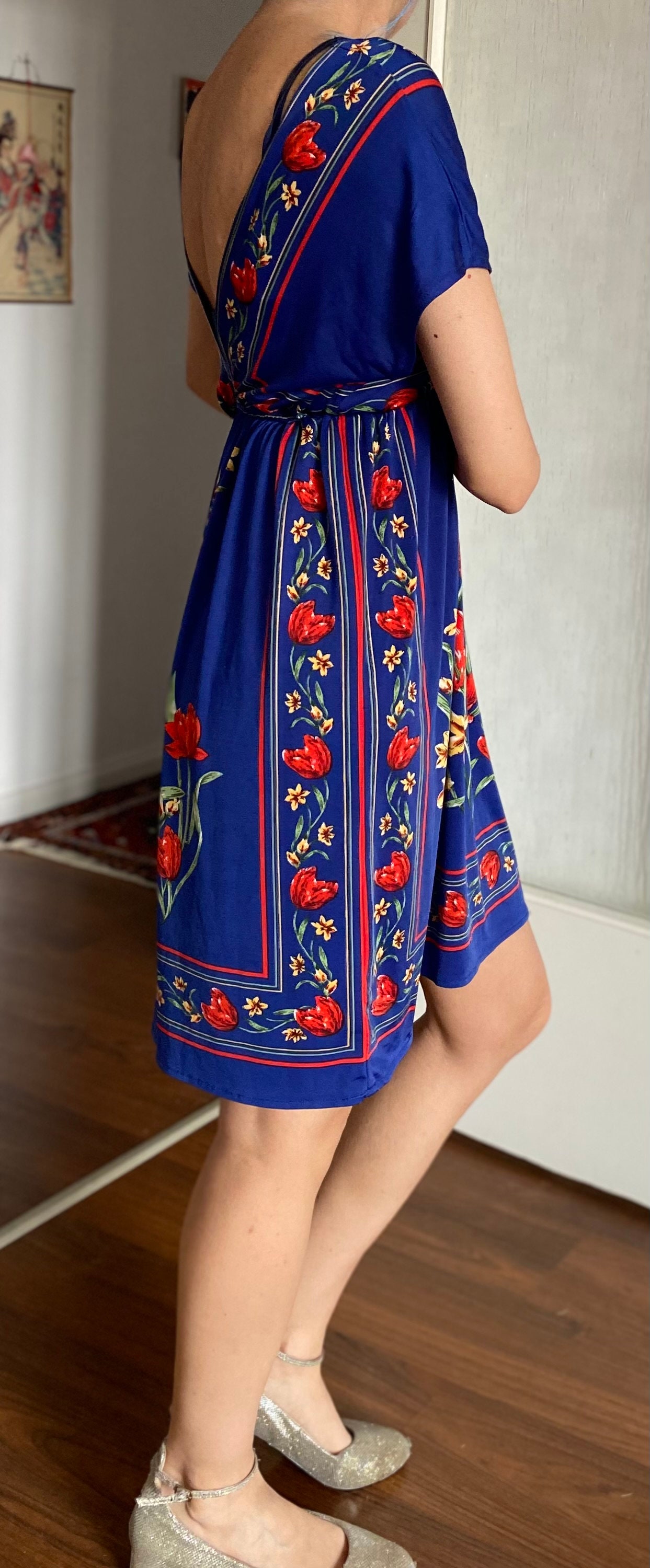 Beautiful Vintage 1970s Hippie Floral Tulip Dolly Mini Dress - Etsy