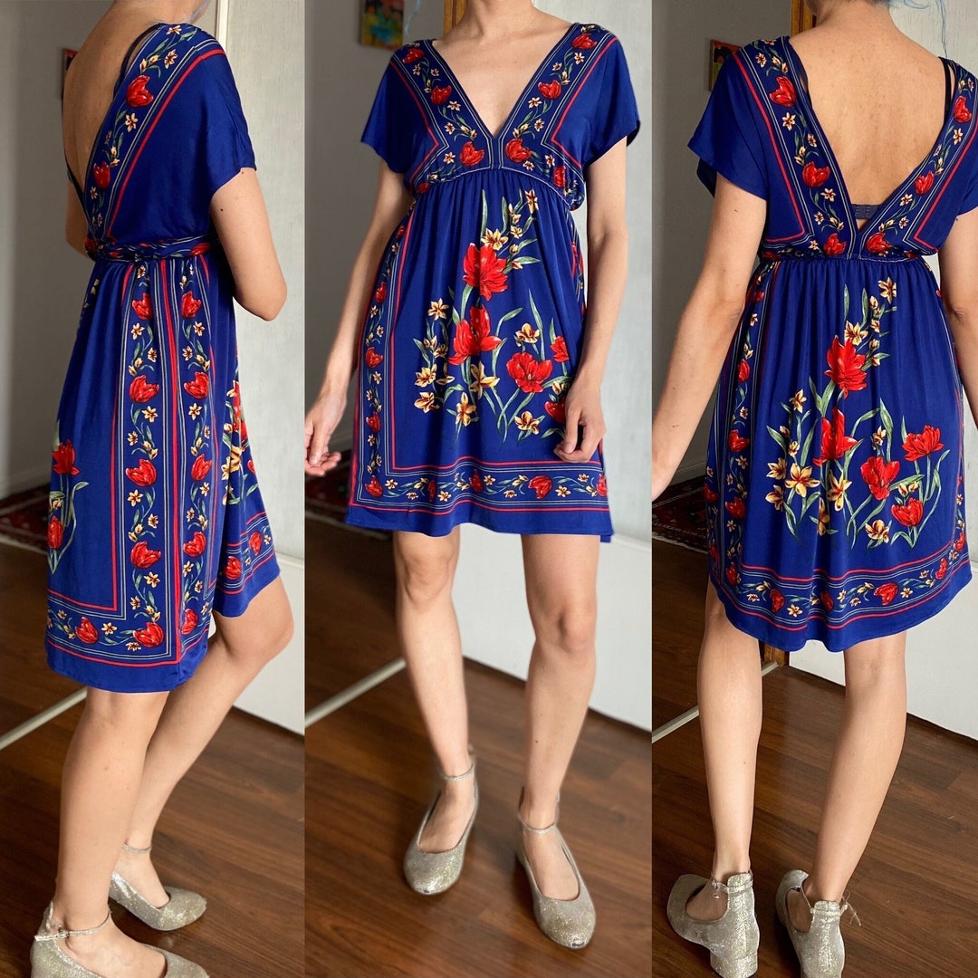 Beautiful Vintage 1970s Hippie Floral Tulip Dolly Mini Dress - Etsy