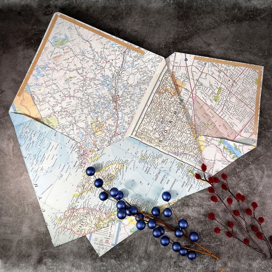 Large Recycled Map Letter Size Envelopes, Luxury Envelopes 9 X 12 ...