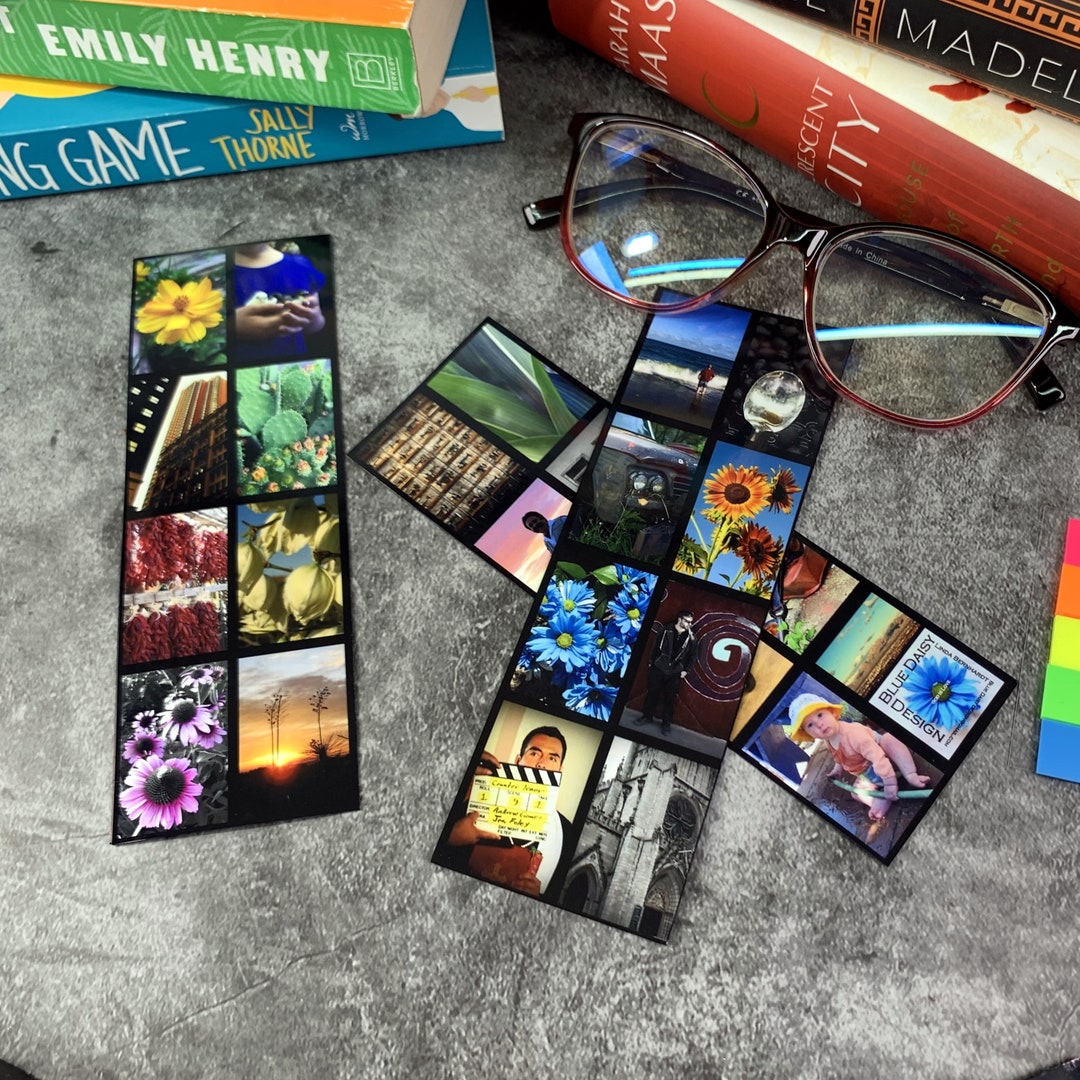 Photo Bookmark Gift, Collage Bookmarks Set of 10, Modern Mini ...