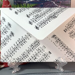 Recycled Sheet Music Paper Envelopes, Upcycled Music Sheet Stationary ...