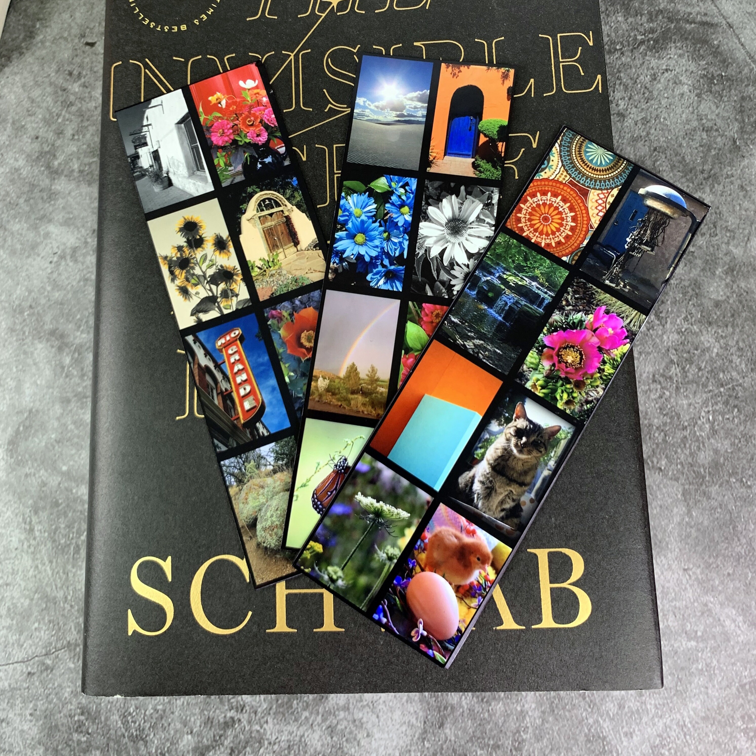 Photo Collage Bookmarks, Photo Bookmark Gift, Modern Mini Photography ...