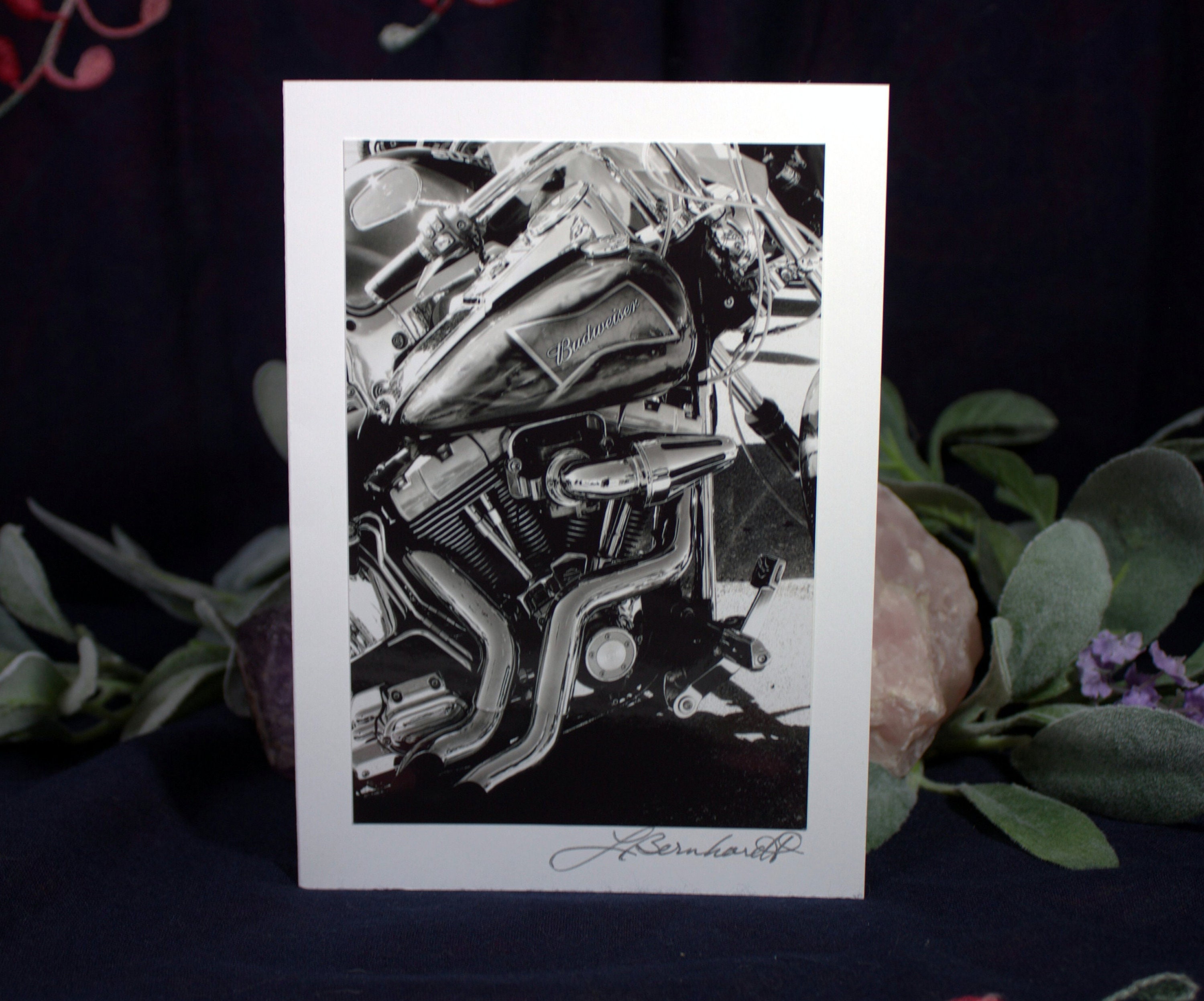Harley Motorcycle Photo Cards, Signed Fine Art Stationary, Upcycled Map ...