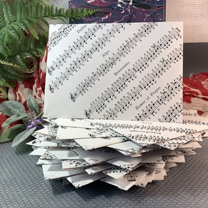 Recycled Sheet Music Paper Envelopes, Upcycled Music Sheet Stationary ...