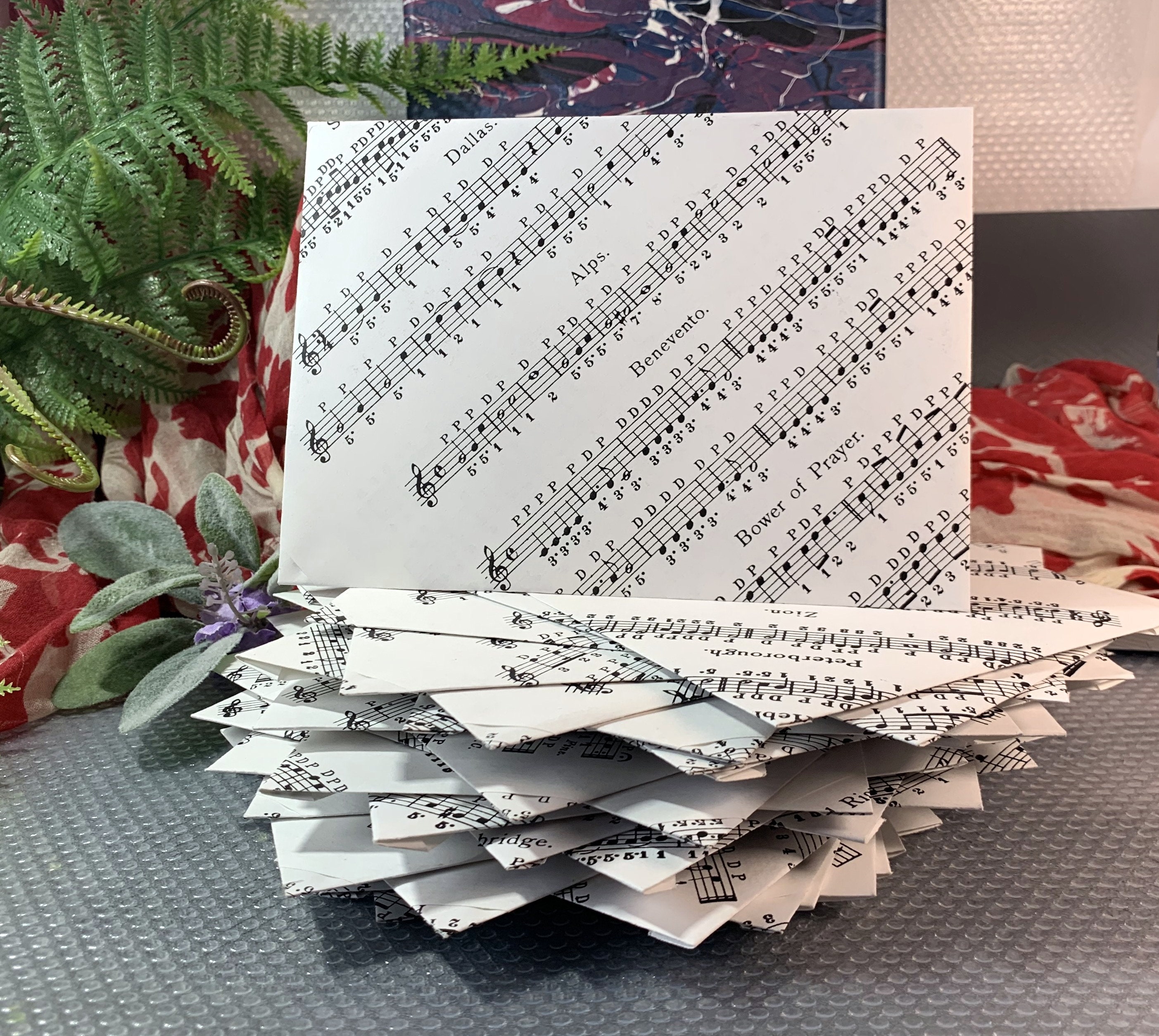 Recycled Sheet Music Paper Envelopes Upcycled Music Sheet - Etsy