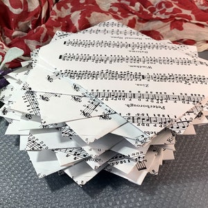 Recycled Sheet Music Paper Envelopes, Upcycled Music Sheet Stationary ...