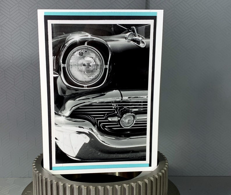 Antique Car Greeting Card Black & White Photo Classic Car - Etsy