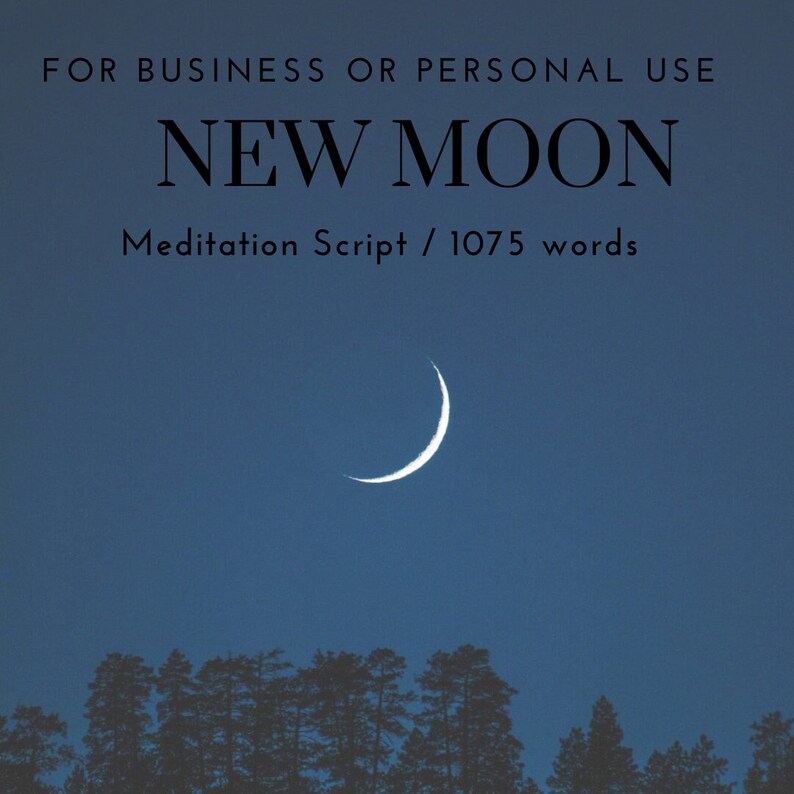 New Moon Meditation Script / 1075 Words / Business or Personal - Etsy