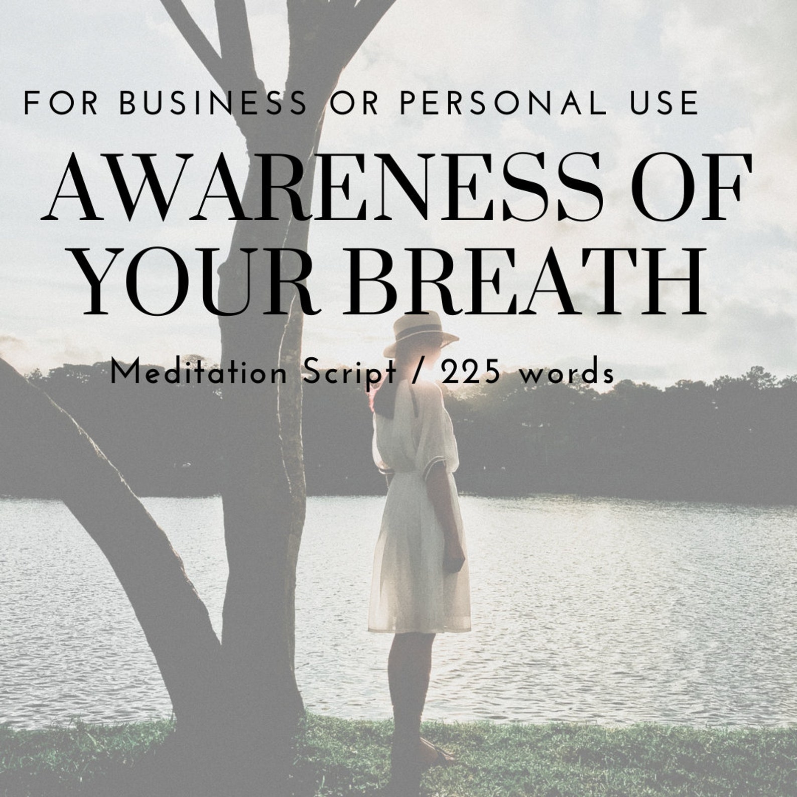 Awareness of Your Breath Meditation Script / 225 Words / for Business ...