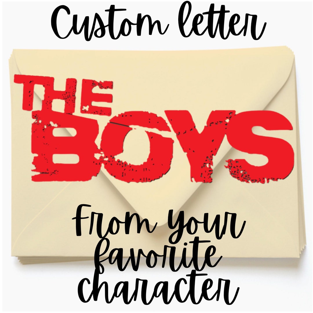 The Boys, the Boys TV Show, Personalized Letter, Custom Letter, Custom ...