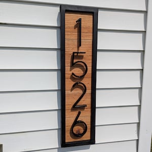 Modern Horizontal Slat Address Sign, Unique House Warming Gift, Custom ...