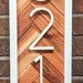 Modern Vertical Herringbone Address Sign - Etsy UK