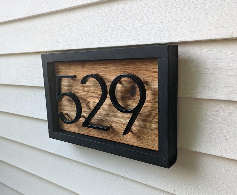 Modern Floating Number Address Sign/ Modern Flat Number - Etsy
