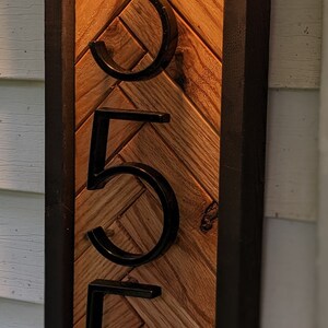Modern Vertical Herringbone Address Sign - Etsy