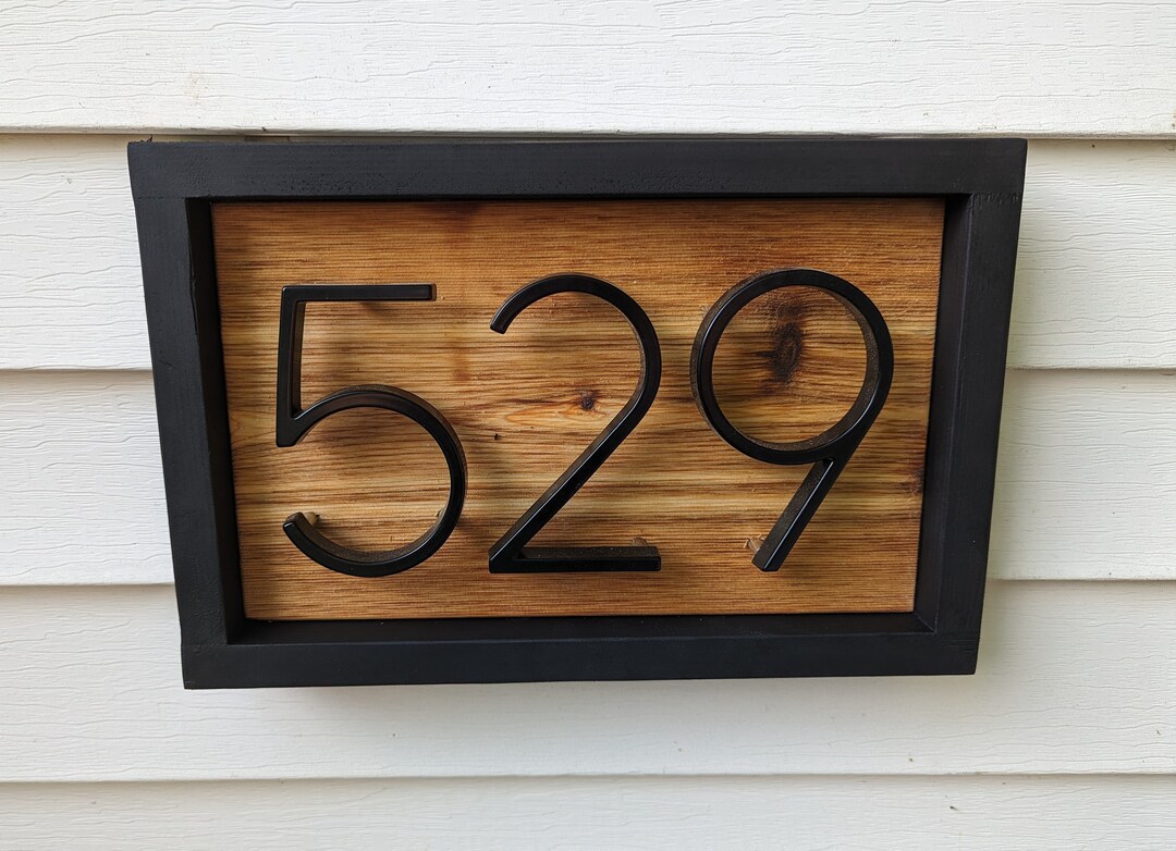Modern Floating Number Address Sign/ Modern Flat Number Address Sign ...