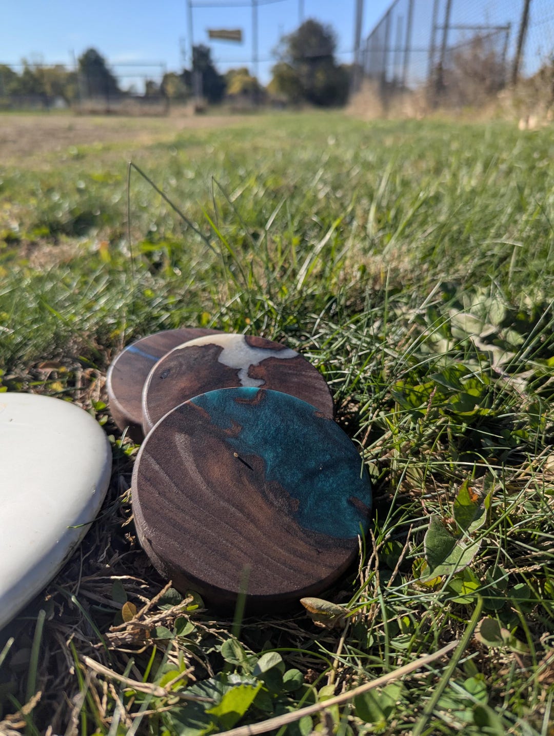 Handmade Wood and Epoxy Disc Golf Mini Marker – Resin Inlay - Etsy