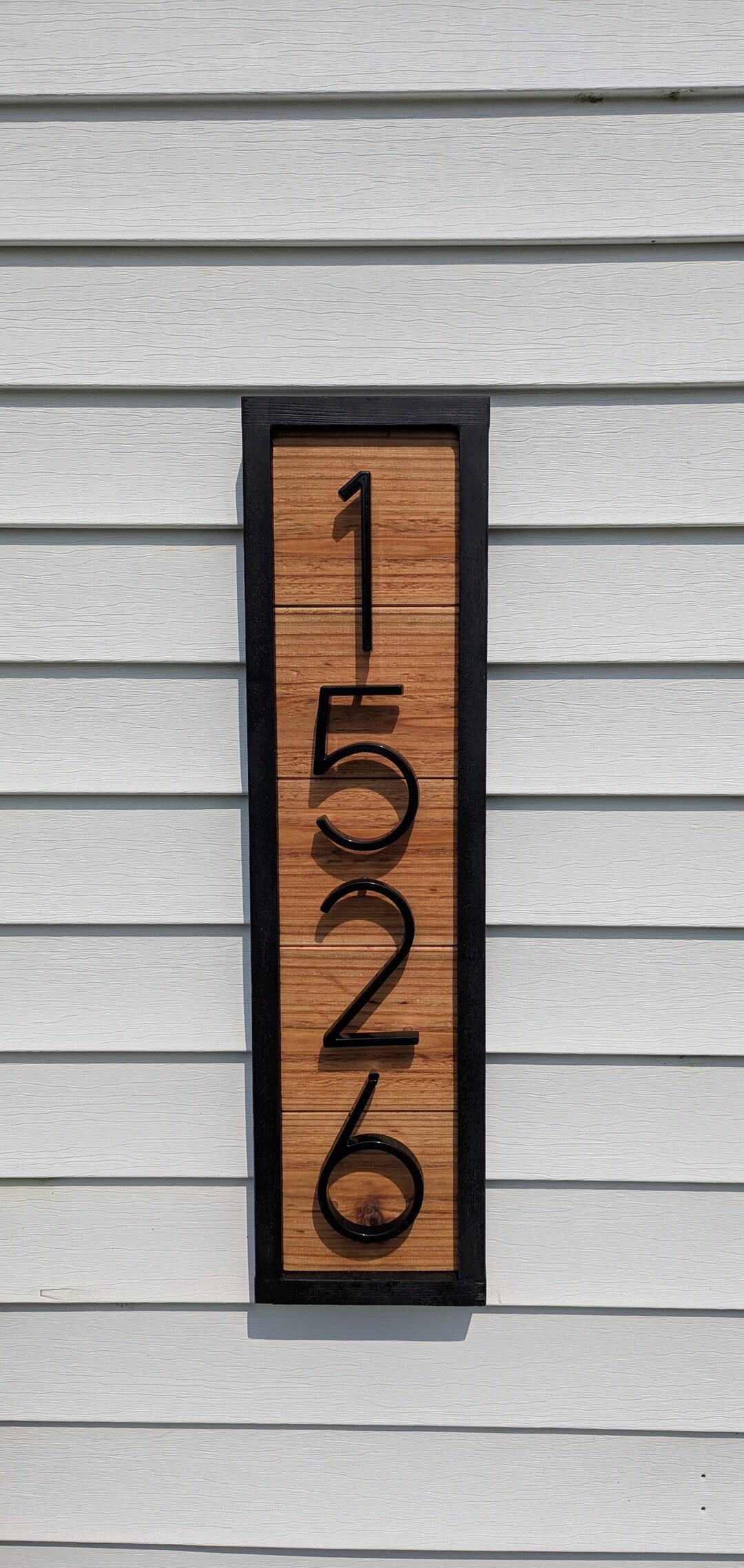 Modern Horizontal Slat Address Sign, Unique House Warming Gift, Custom ...