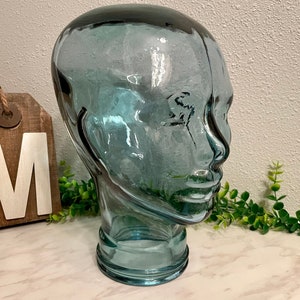 Vintage Blue Glass Mannequin Head - Etsy