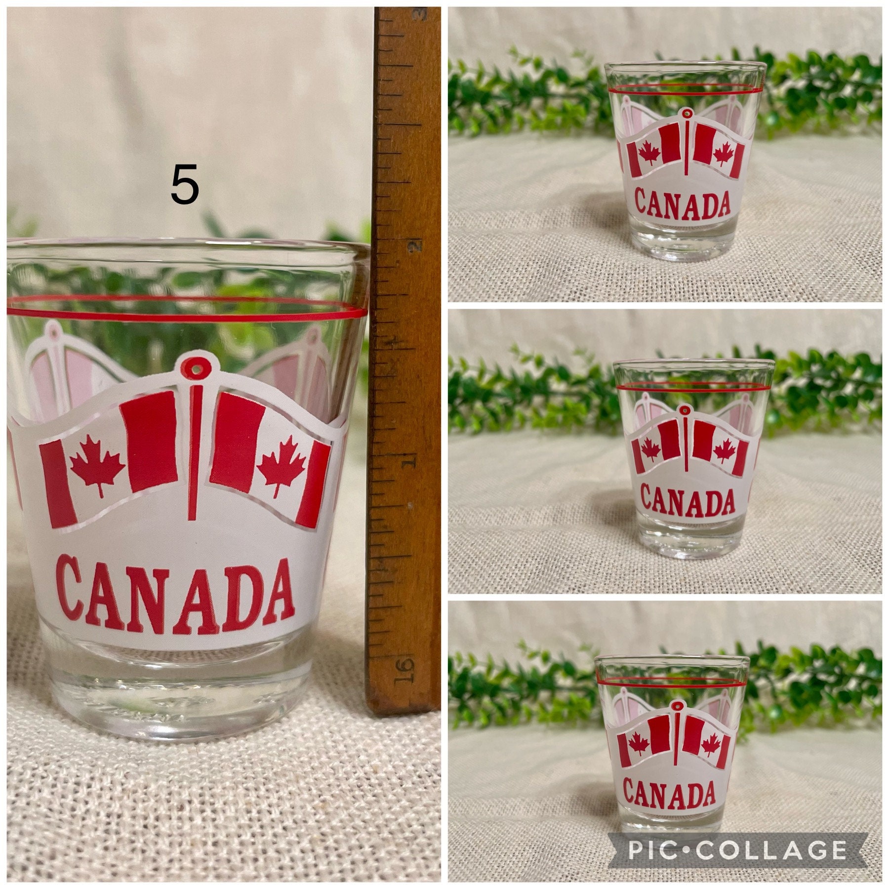 Vintage Canadian Souvenir Shot Glasses Nova Scotia Ville De - Etsy