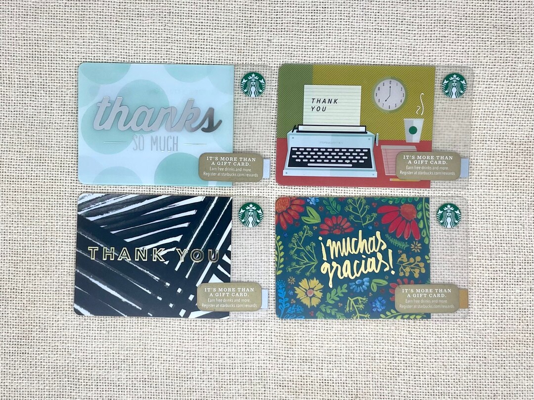 Starbucks Thank You, Thanks, Gift Cards Unused 2014 - Etsy