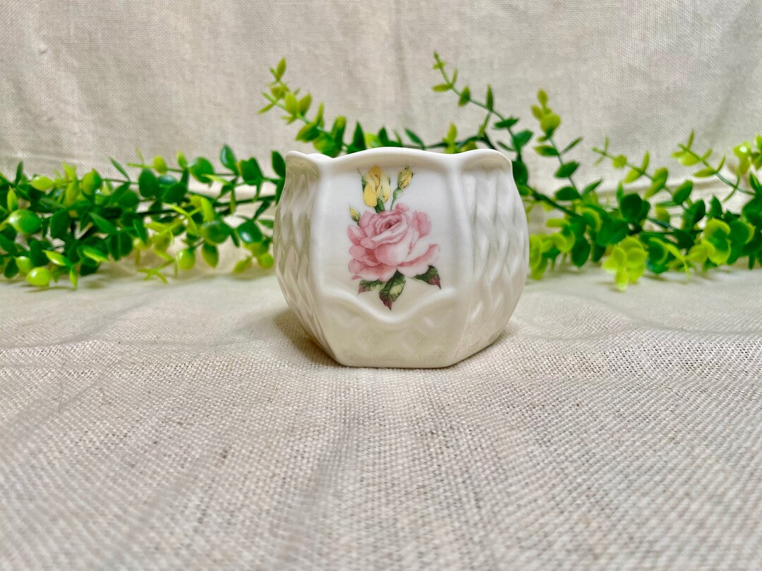 RARE Belleek Rose Pattern Votive Candle Holder - Etsy