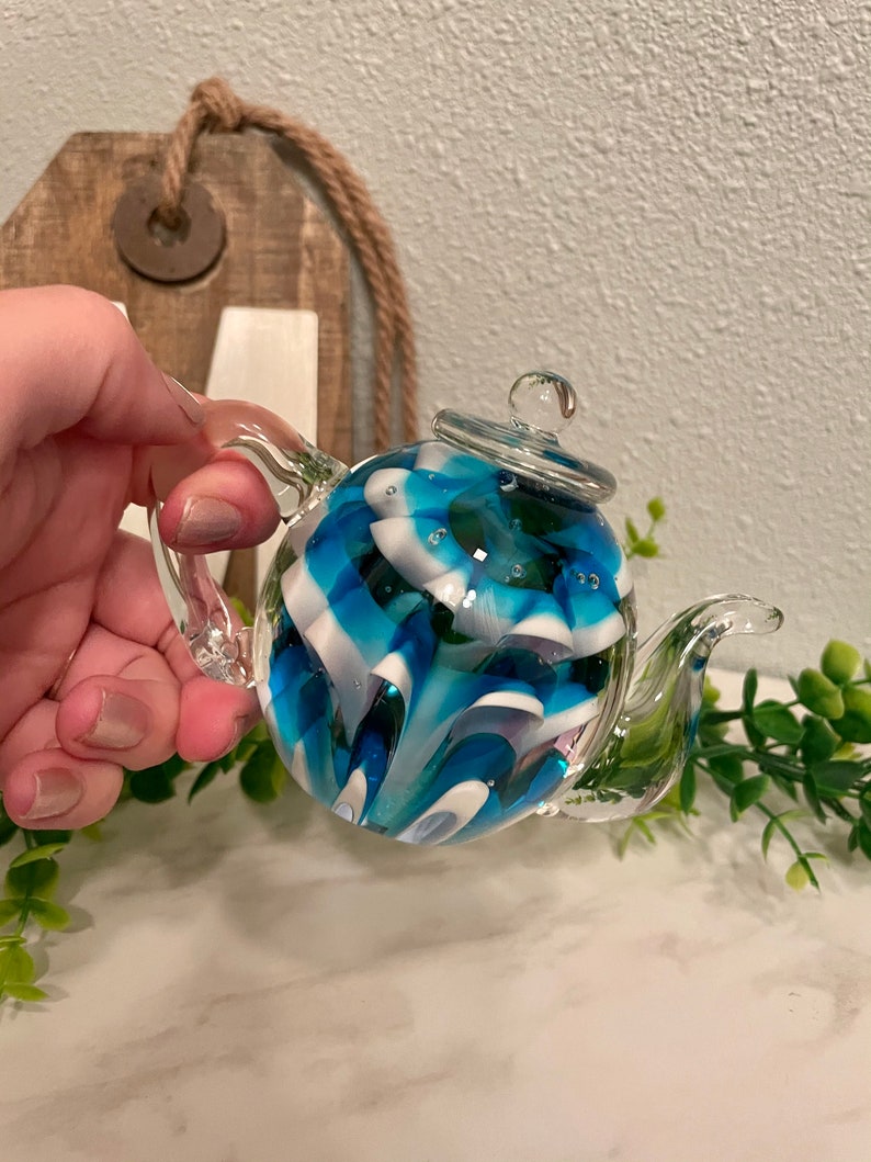 Vintage Teapot Art Glass Teapot Paperweight | Etsy