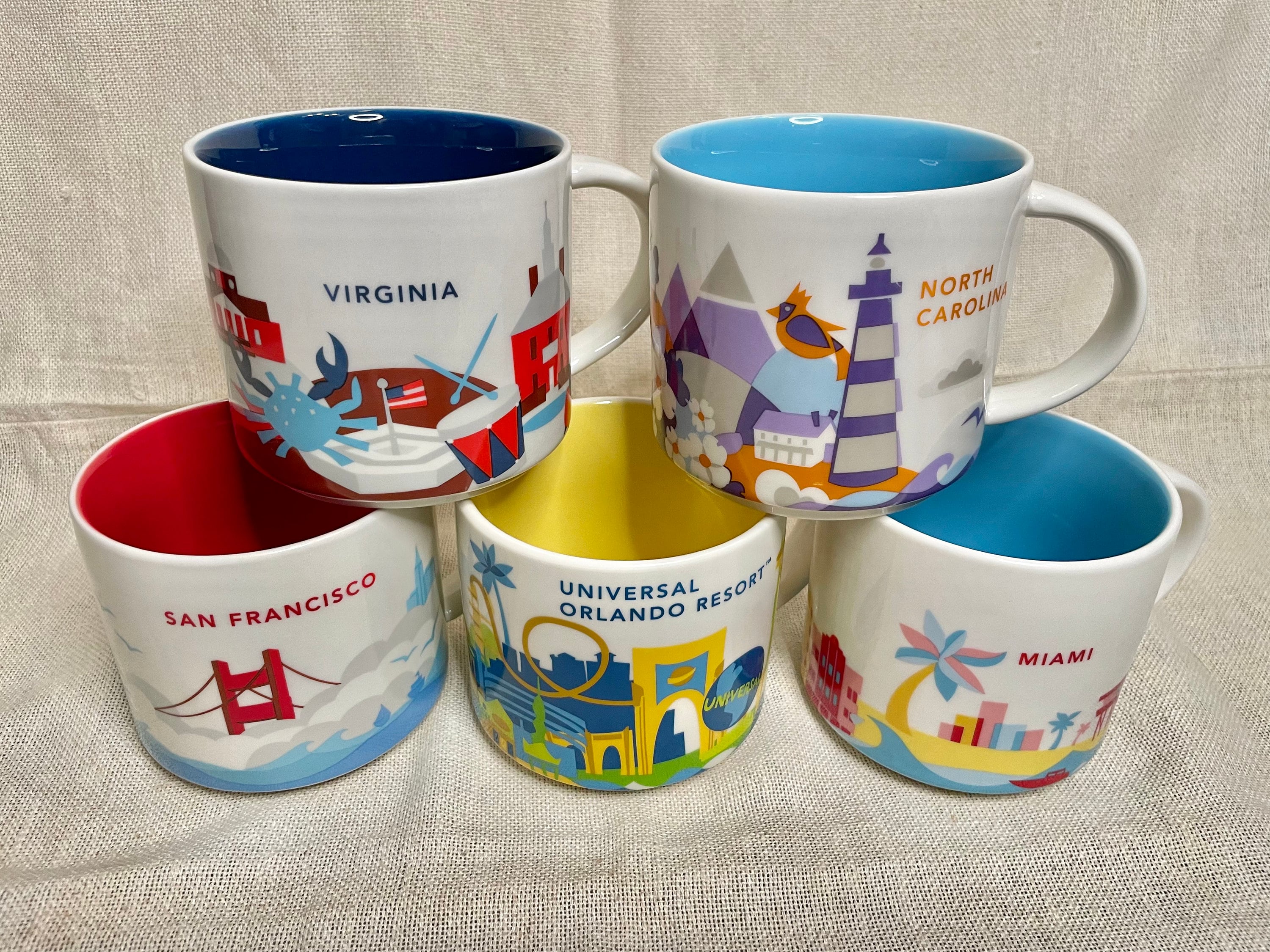 Starbucks You Are Here Mugs Virginia Mug North Carolina Mug - Etsy