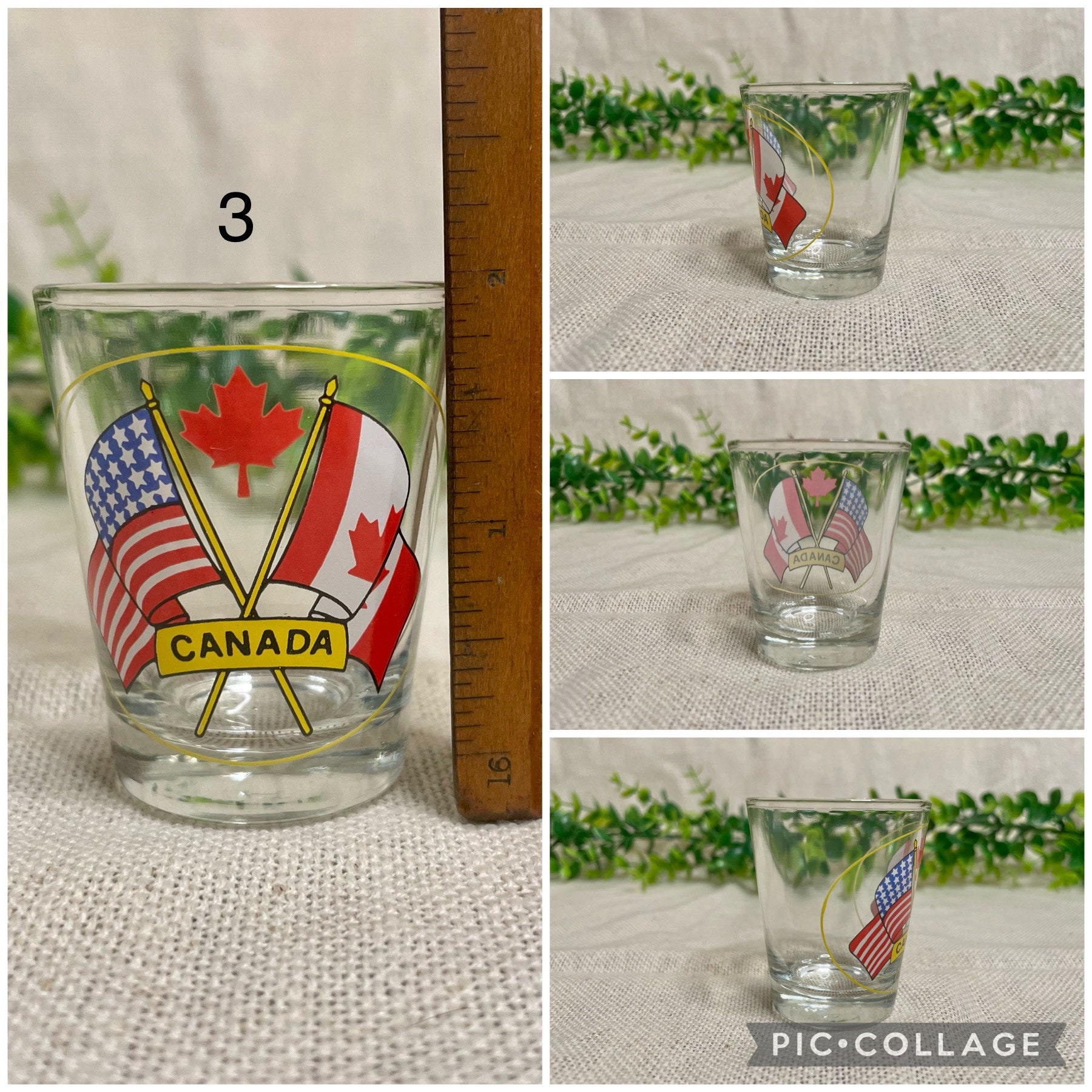 Vintage Canadian Souvenir Shot Glasses Nova Scotia Ville De - Etsy