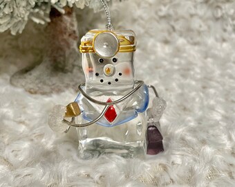 Ice Block Snowman - Etsy