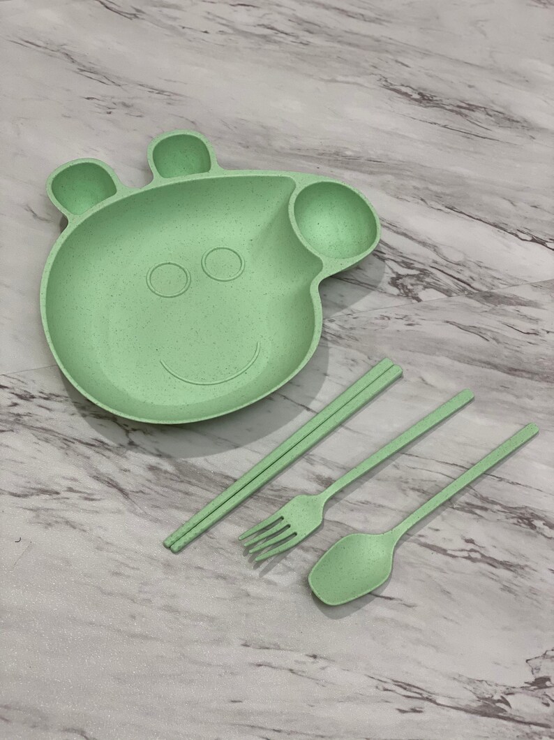 Kids Toddlers Pig (peppa Style) Plates (cutlery Set) - Etsy
