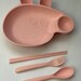 Kids Toddlers Pig (peppa Style) Plates (cutlery Set) - Etsy