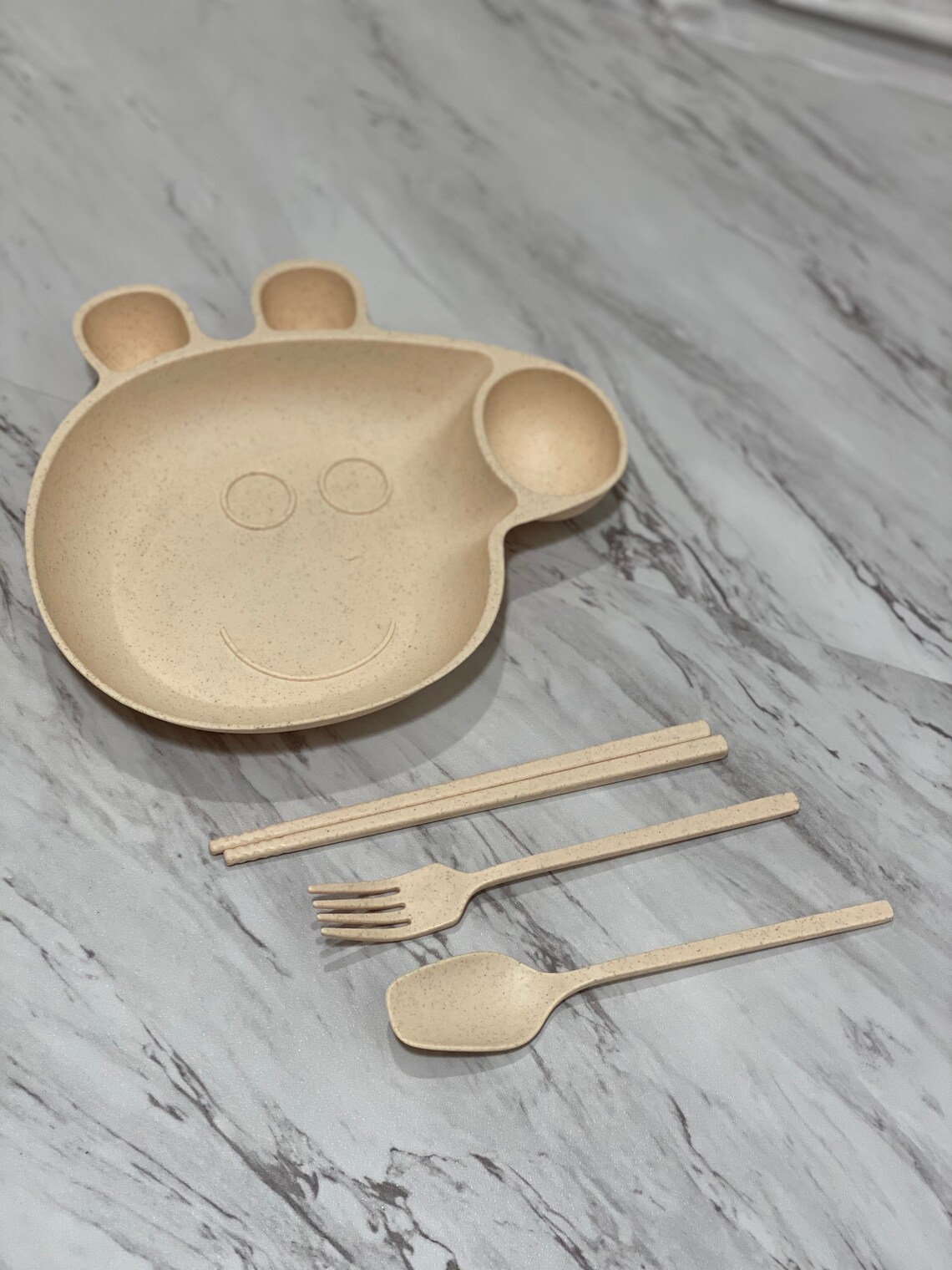 Kids Toddlers Pig (peppa Style) Plates (cutlery Set) - Etsy