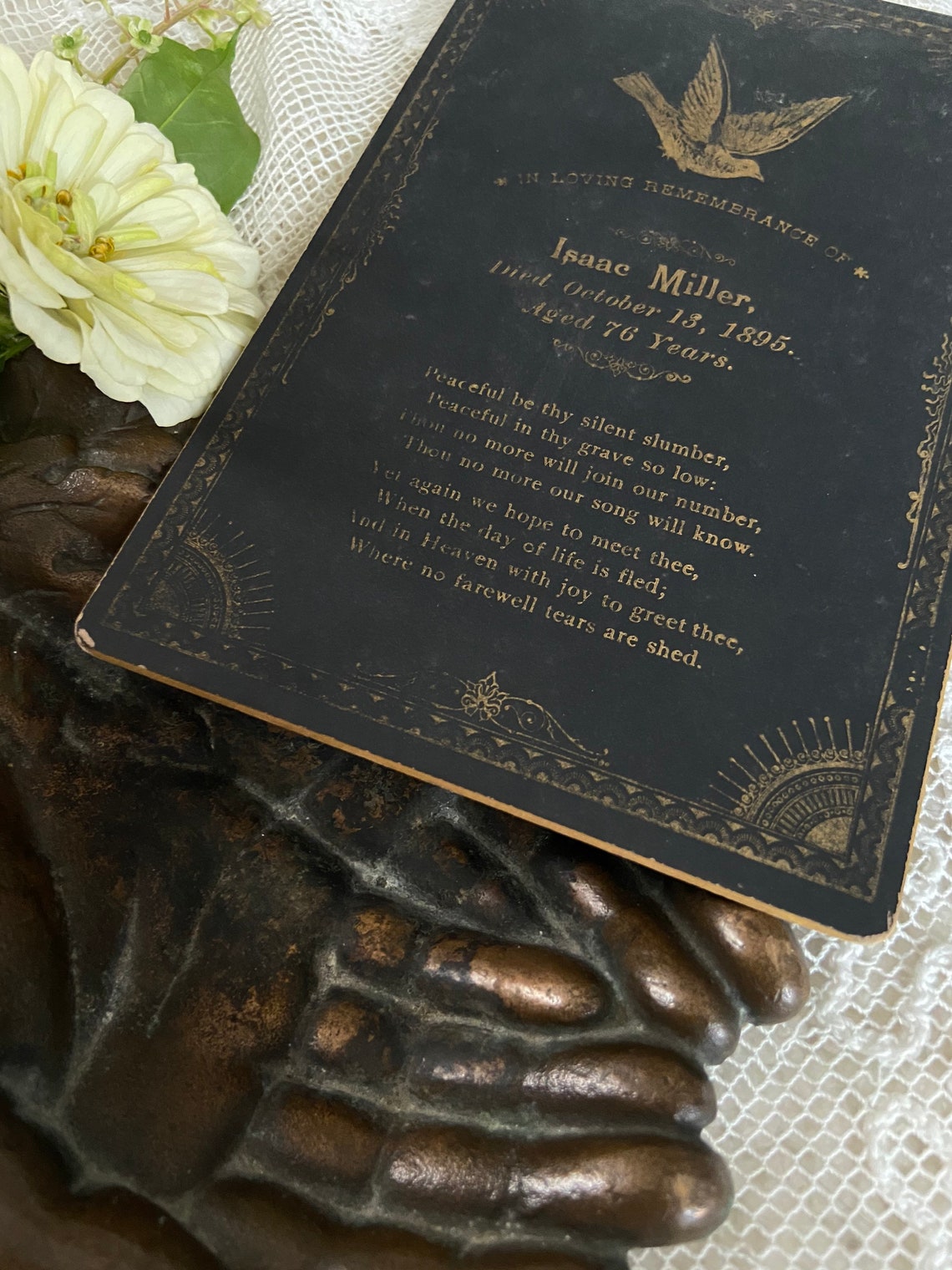 1895 Victorian Mourning Remembrance Card - Etsy