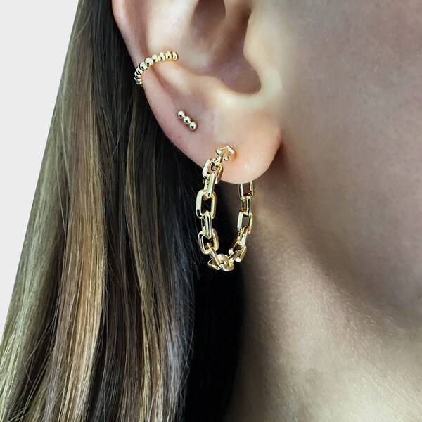 Crystal Chain Earrings - Etsy