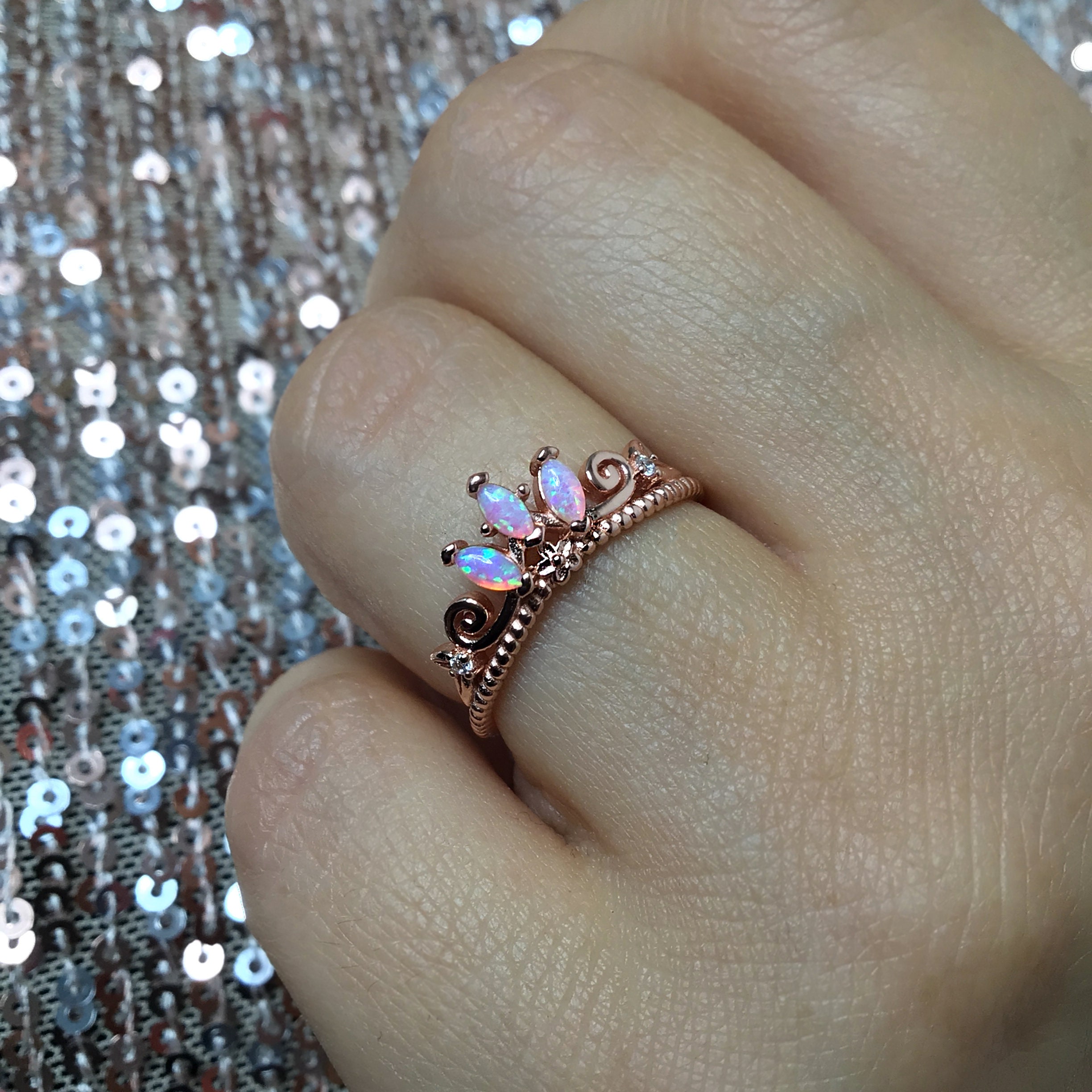 Opal Ring Rose Gold