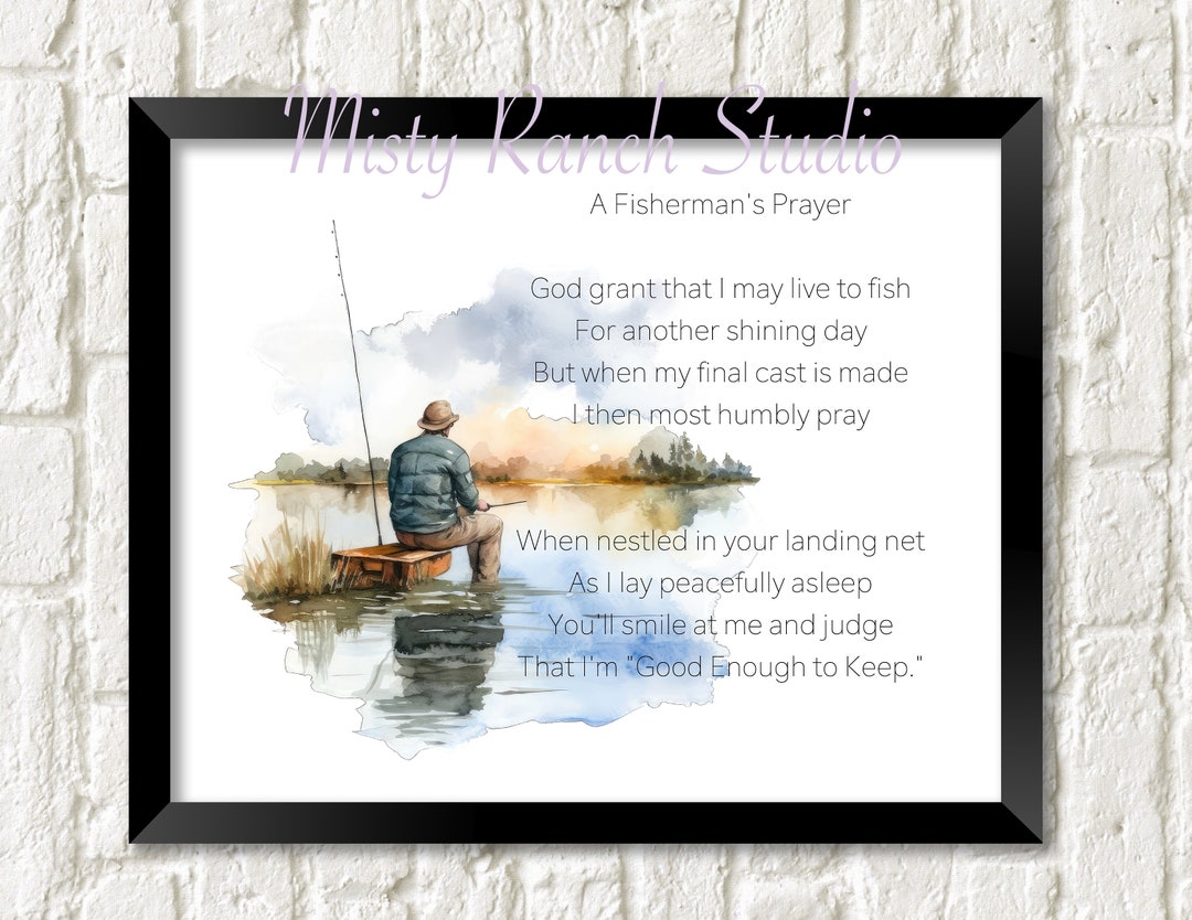 A Fisherman's Prayer UNFRAMED Art Print Wall Decor Christian Religious ...