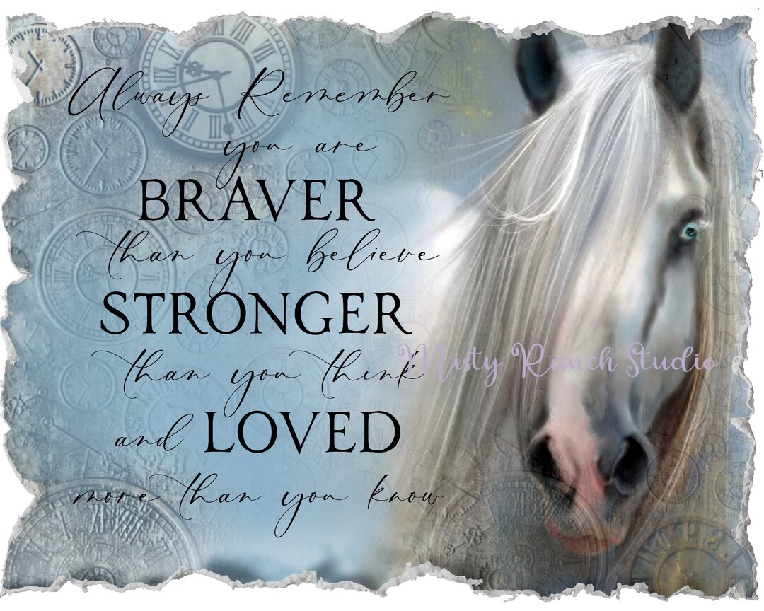 DIGITAL You-print PNG Jpg JPEG always Remember White Horse, Sublimation ...