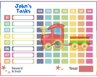 Train Reward Chart - Etsy