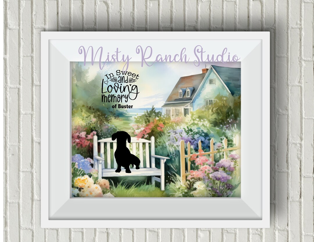 Your Dog's Breed Pet Memorial Poem in Sweet & Loving Memory Art Print ...