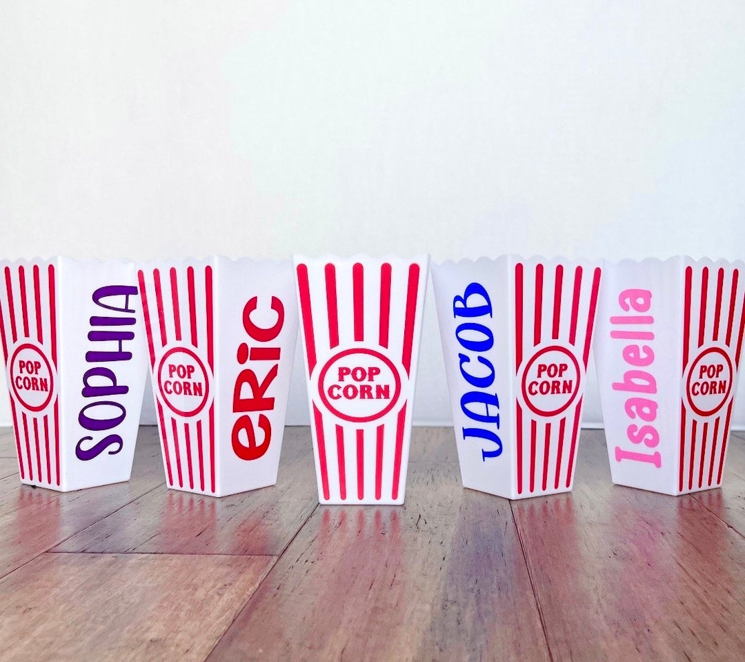 Personalized Popcorn Party Containers, Carnival/ Circus Party Theme ...