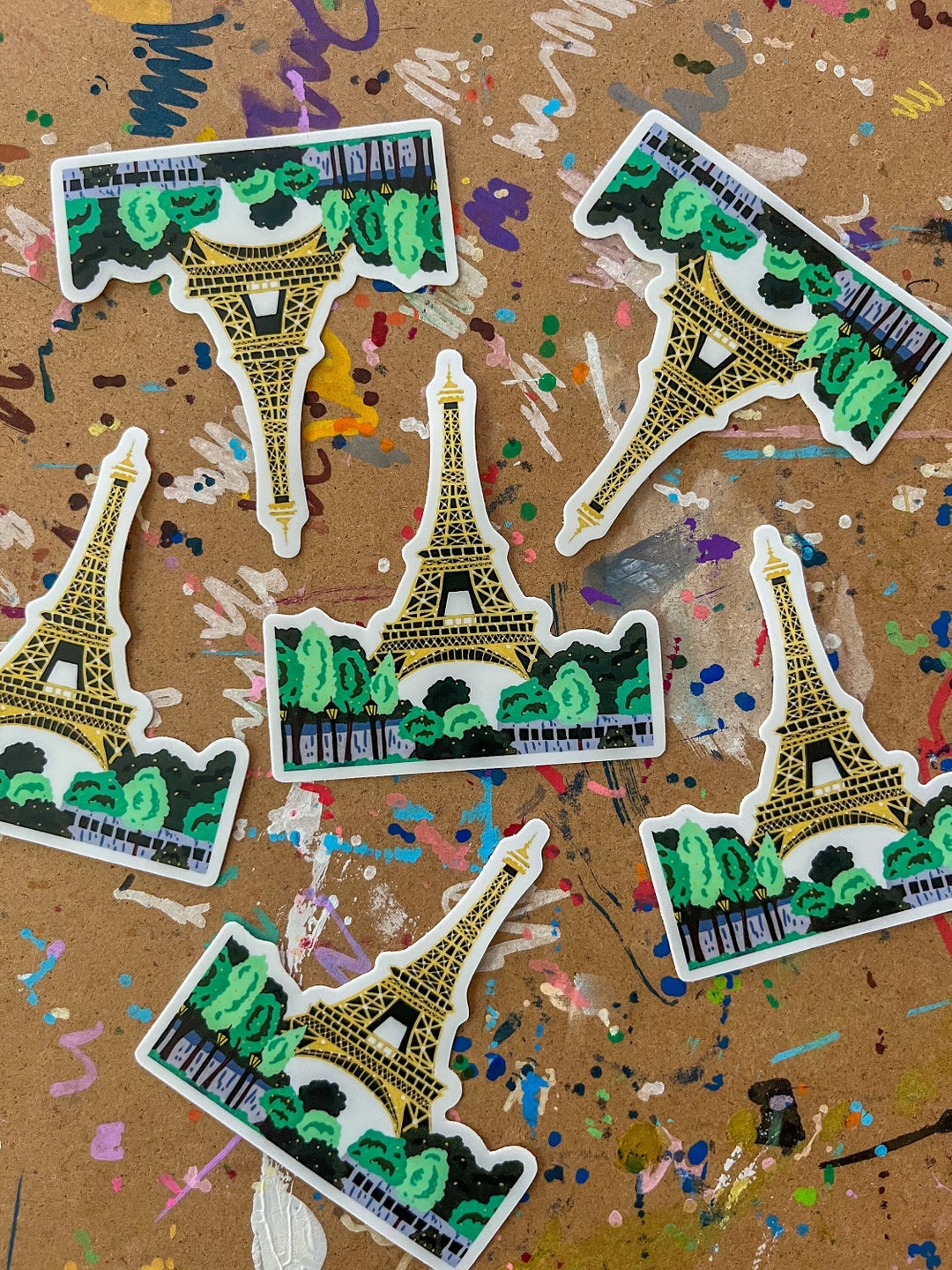 Paris Eiffel Tower Sticker France Night Laptop Decal Cutout - Etsy