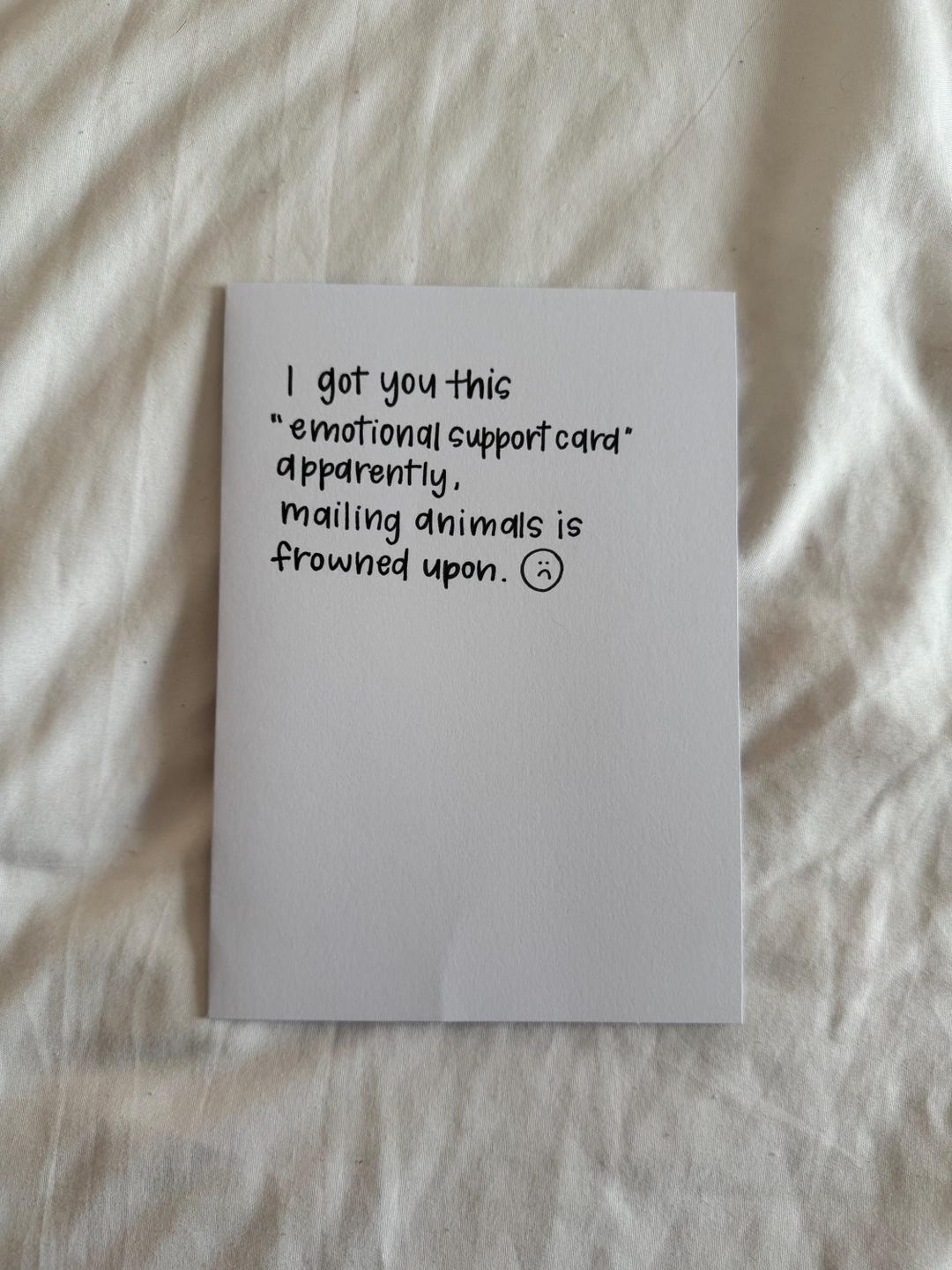 Emotional Support Animal Card - Etsy