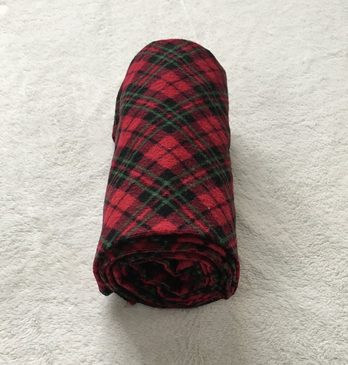 Plaid Flannel Baby Blanket Red and Green Plaid Christmas | Etsy