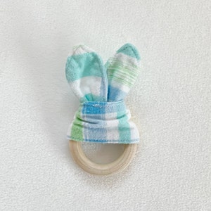 Baby Teether, Bunny Ear Teether, Baby Teething Ring, Baby Toy, Easter ...