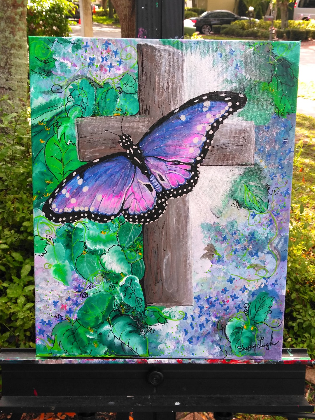 Cross With Butterfly - Etsy