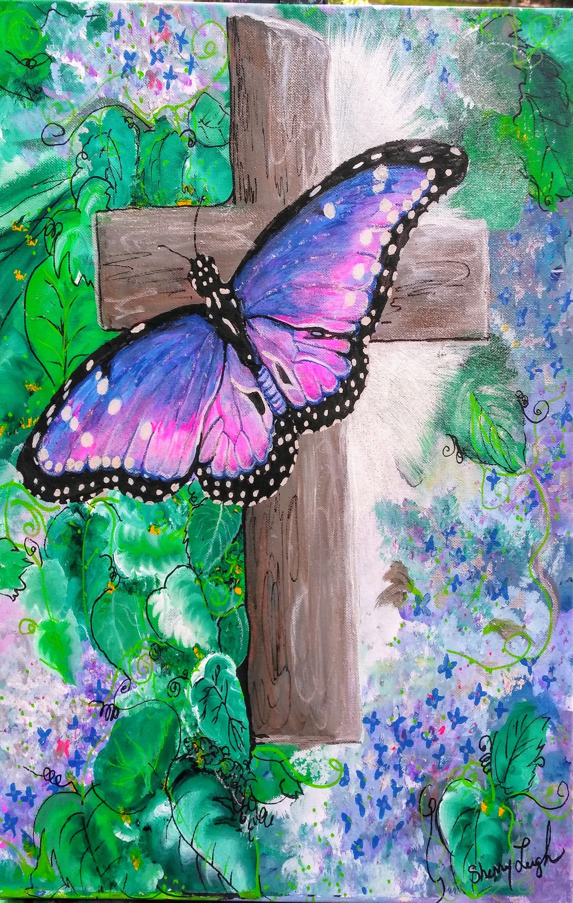 Cross With Butterfly - Etsy