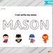 Personalized Name Building Printable Worksheet for Boy or Girl ...