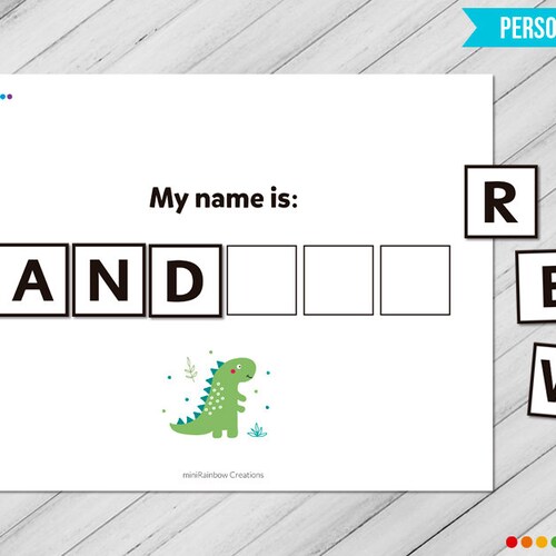 Personalized Name Building Printable Worksheet for Boy or - Etsy