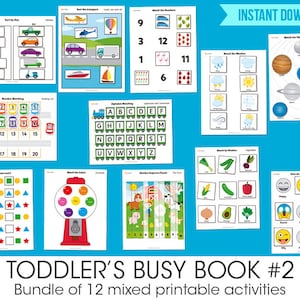 Printable Busy Book, Busy Binder Pages, Busy Book Bundle, Busy Binder ...