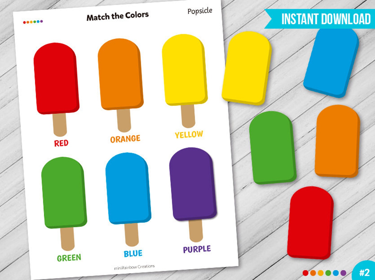 Match the Colors Printable Worksheet, Busy Book, Educational Games ...